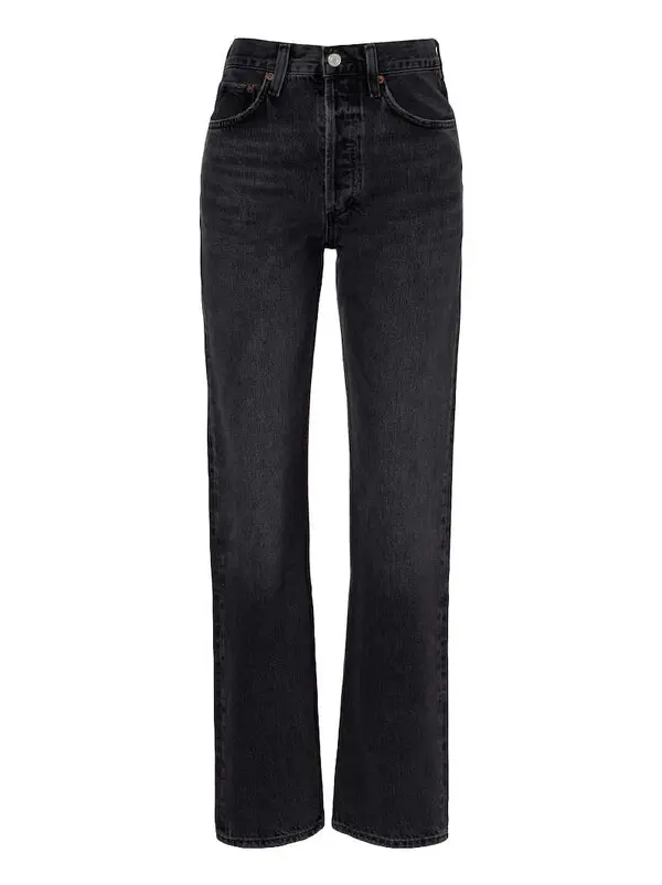AGOLDE Kelly High-rise Straight Jeans - Black