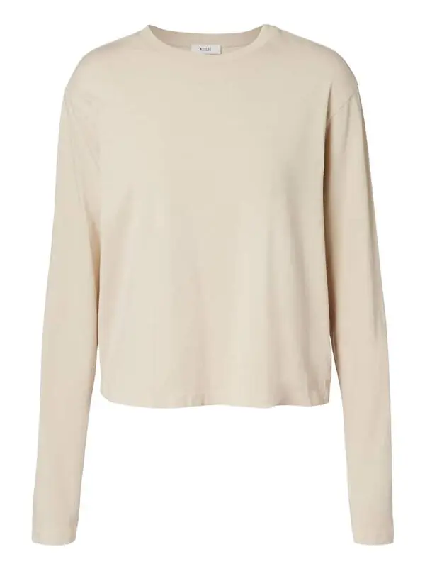 AGOLDE Sydney Cotton Jersey T-shirt - Beige