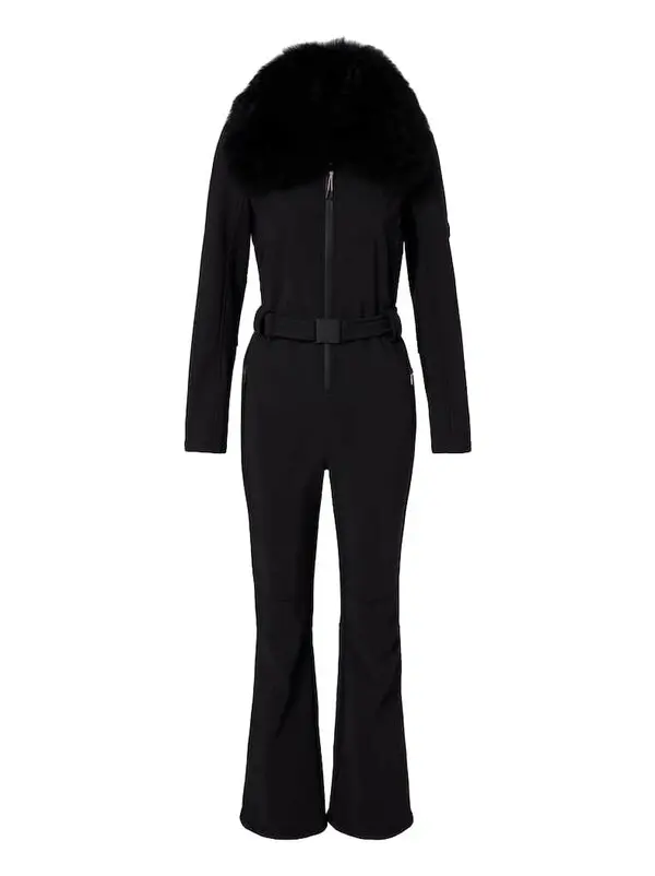 YVES SALOMON Shearling-trimmed Ski Suit - Black