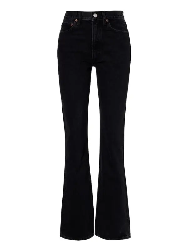AGOLDE Leena Mid-rise Flared Jeans - Black
