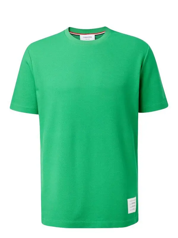 Thom Browne 4-bar Cotton Piqué T-shirt - Green
