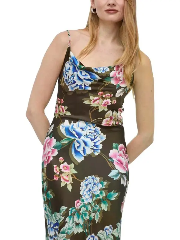 Guess Floral-print Midi Dress - Brown