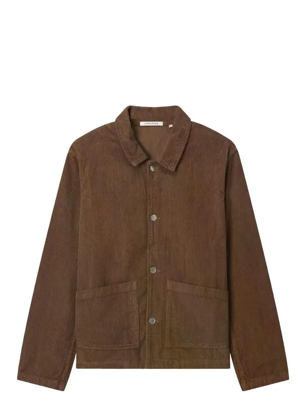 SUNFLOWER Pocket Corduroy-texture Overshirt - Brown