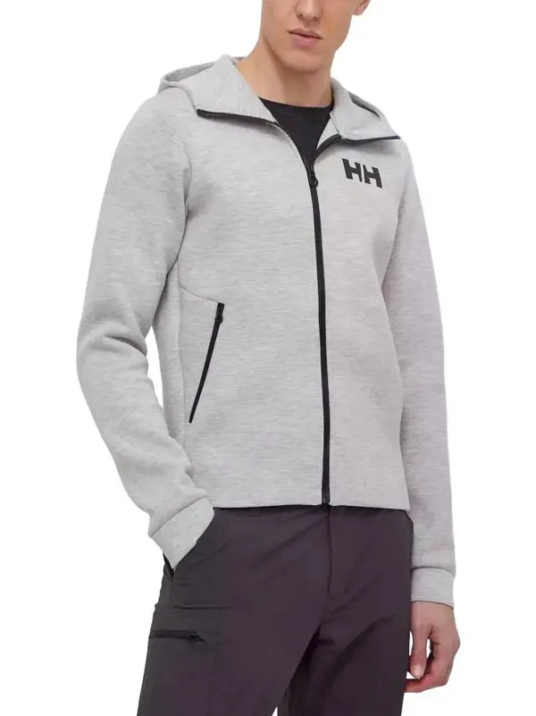 Helly Hansen Hooded Zip-front Sweatshirt - Grey