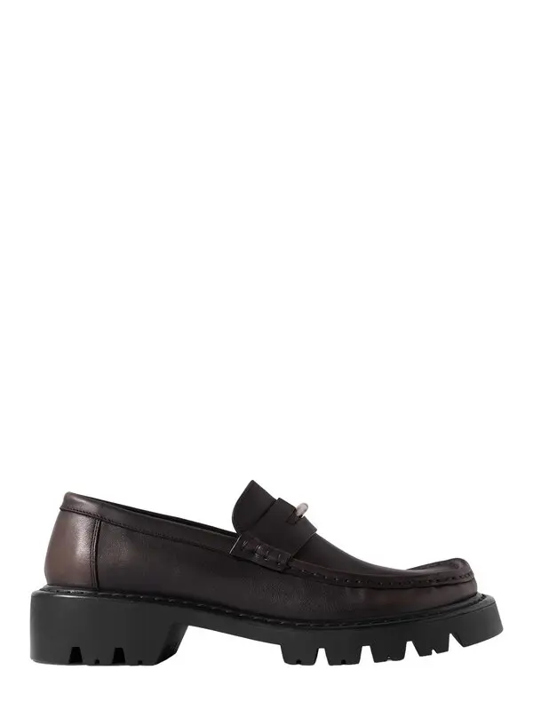 Loewe Sierra Leather Loafers - Brown