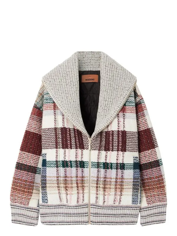Missoni Checked Wool-blend Cardigan - Multi