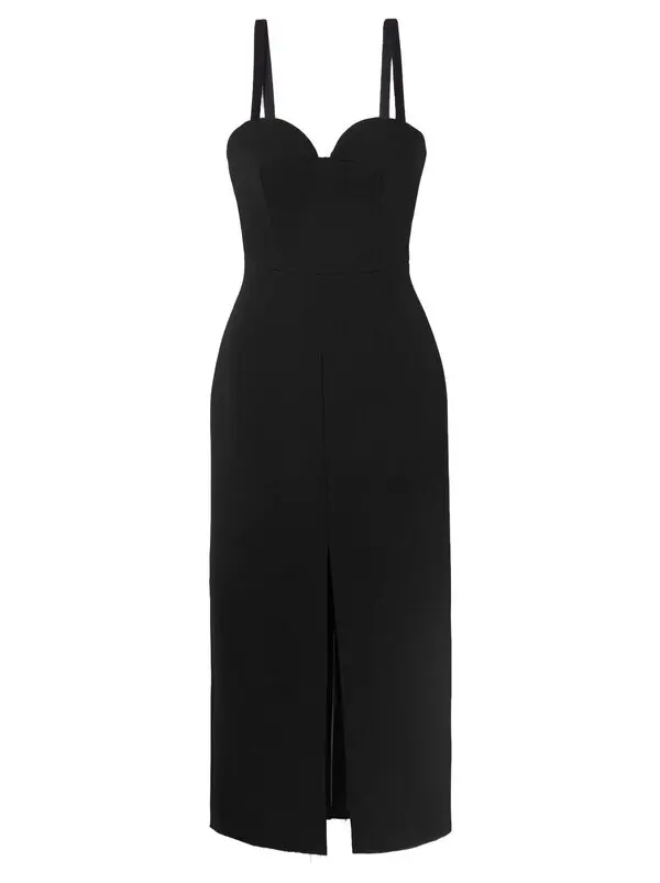 Givenchy Wool-blend Crepe Midi Dress - Black