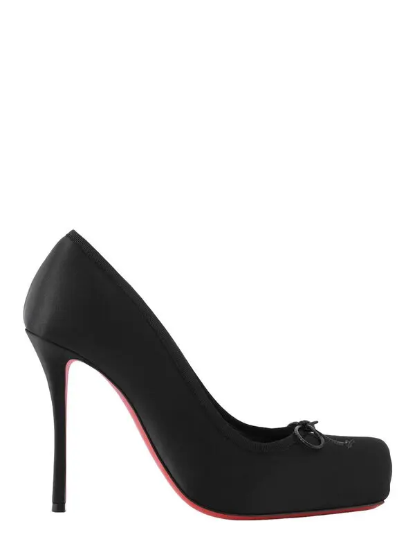 CHRISTIAN LOUBOUTIN Cassia Nodo 100 Satin-crepe Pumps - Black