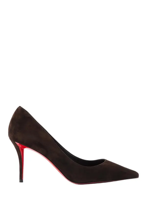 CHRISTIAN LOUBOUTIN Miss Z 80 Suede Pumps - Brown