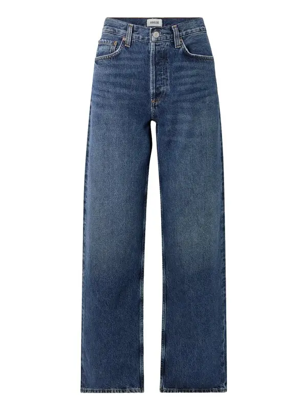 AGOLDE Arc Long High-rise Wide-leg Jeans - Blue