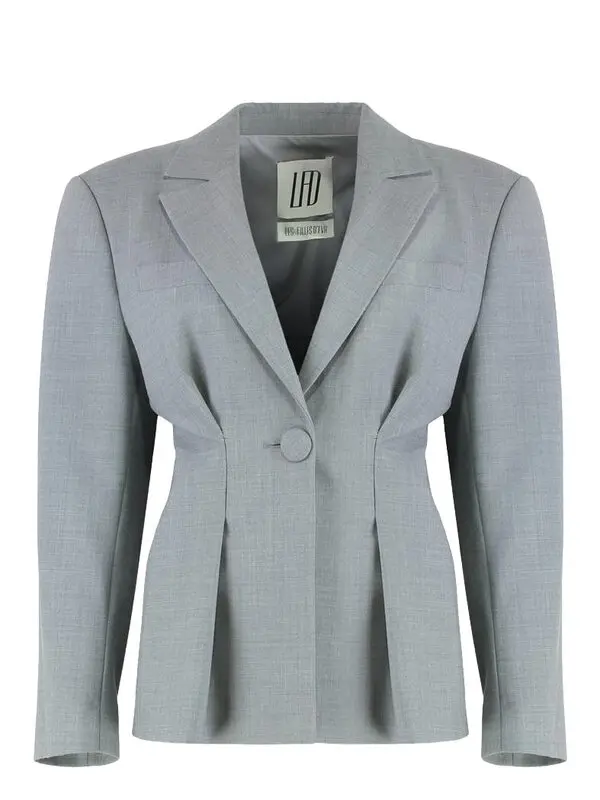 LES FILLES D'EVA Single-breasted One Button Jacket - Grey