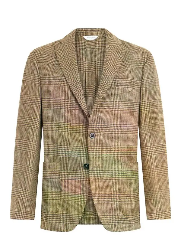 Boglioli Check-pattern Two-button Blazer - Neutrals