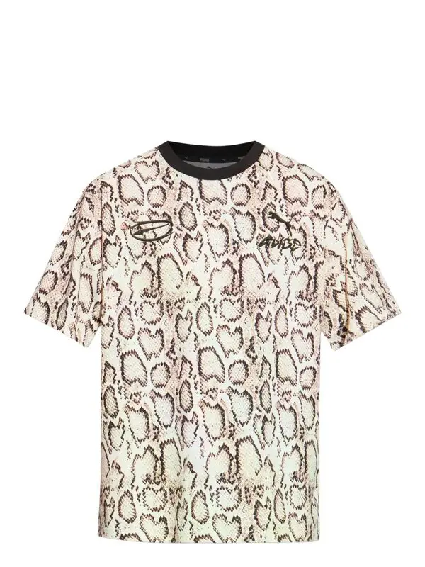 PUMA Animal Print Logo T-shirt - Neutrals