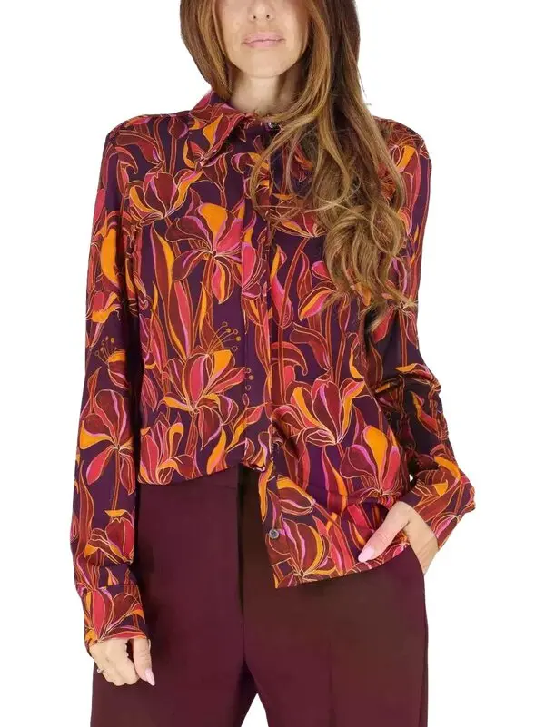 Malìparmi Floral Print Shirt - Purple