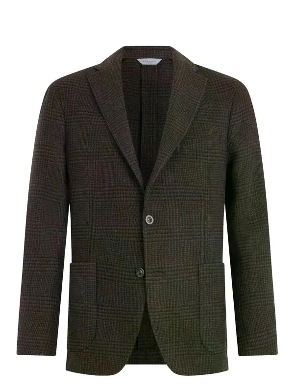 Boglioli Checked Pocket Blazer - Brown