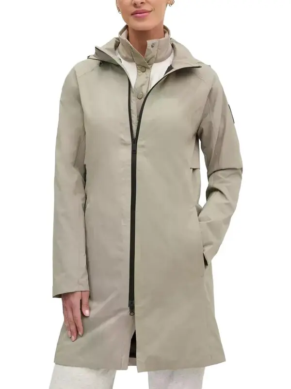 JACK WOLFSKIN Wellsee Hooded Trench Coat - Neutrals
