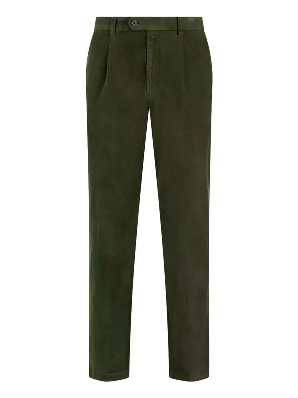 Boglioli Pleated Corduroy Trousers - Green