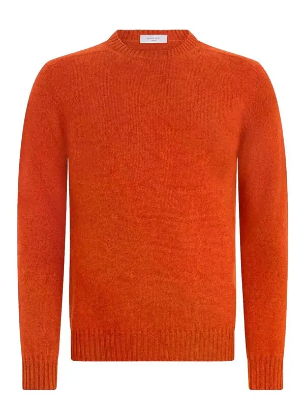 Boglioli Crew-neck Long Sleeve Sweater - Orange
