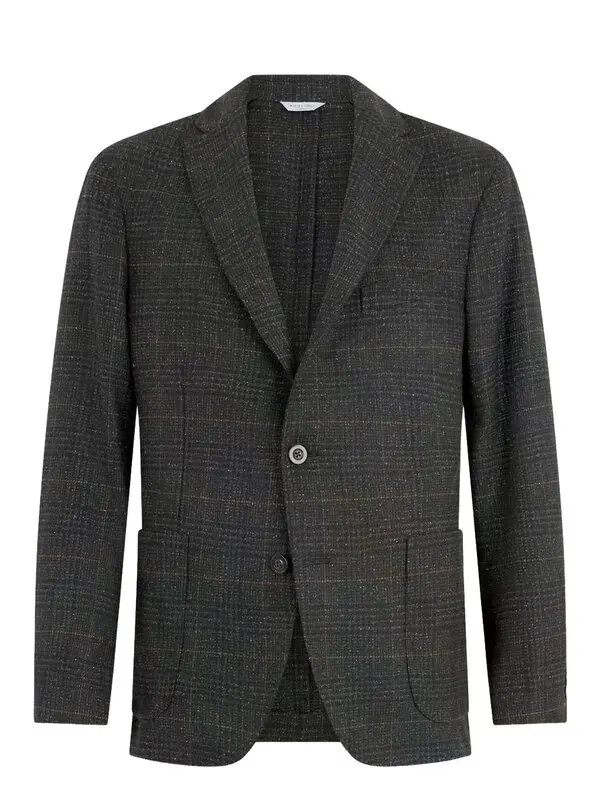 Boglioli Check-pattern Two-button Blazer - Grey
