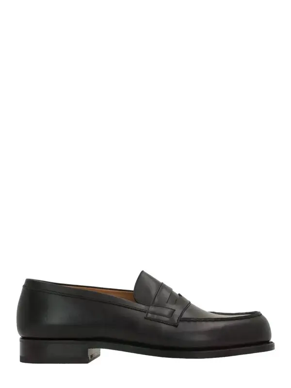 J.M. WESTON Leather Loafers - Black
