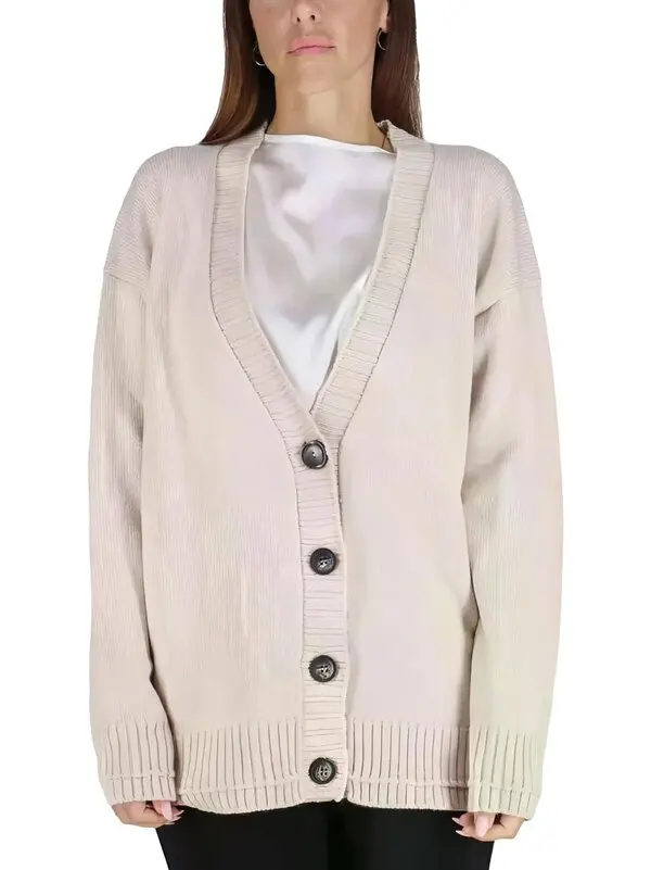 Malìparmi Button Cardigan - Neutrals
