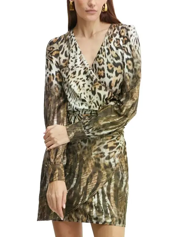 Guess Animal-print Mini Dress - Brown