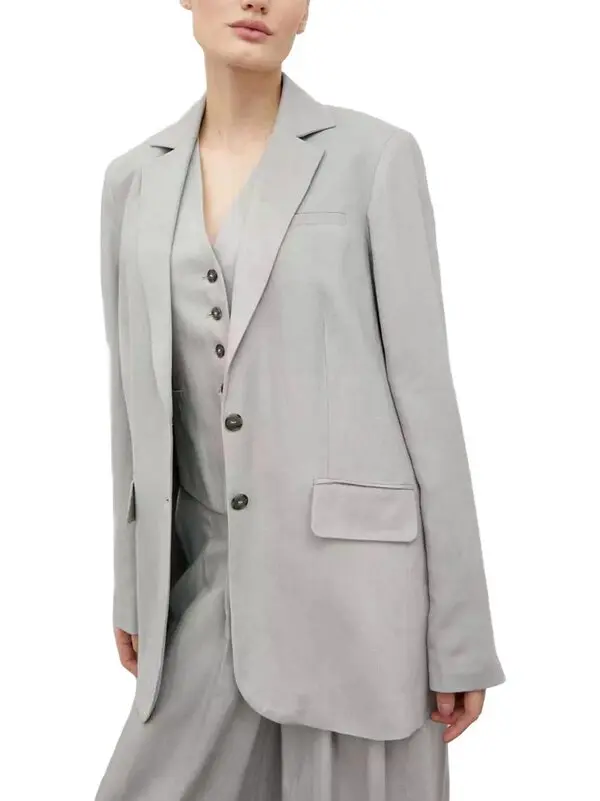 HERSKIND Buttoned Blazer - Grey