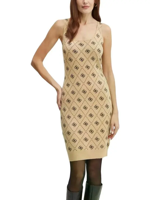 Guess Patterned Mini Dress - Neutrals