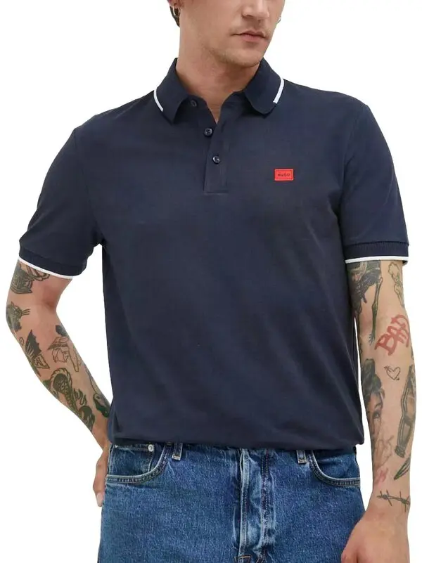 Hugo Logo Polo Shirt - Blue