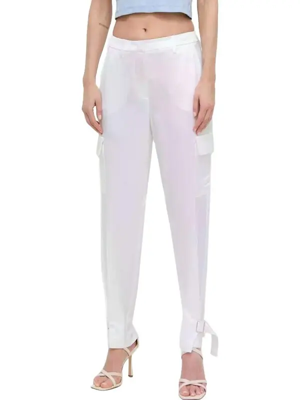 Guess Buckle-detail Cargo Trousers - White