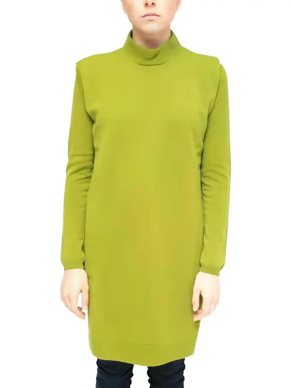 LA ROSE High-neck Sleeveless Sweater - Green