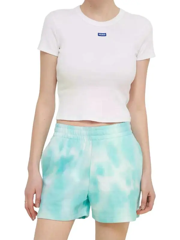 Hugo Tie-dye Drawstring Shorts - Blue