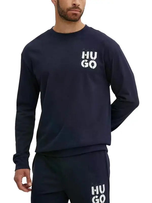 Hugo Boss Logo-detail Sweatshirt - Blue