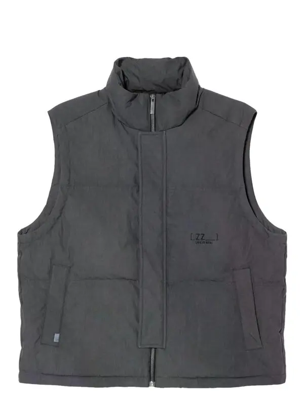 Izzue Logo-embroidered Gilet - Grey
