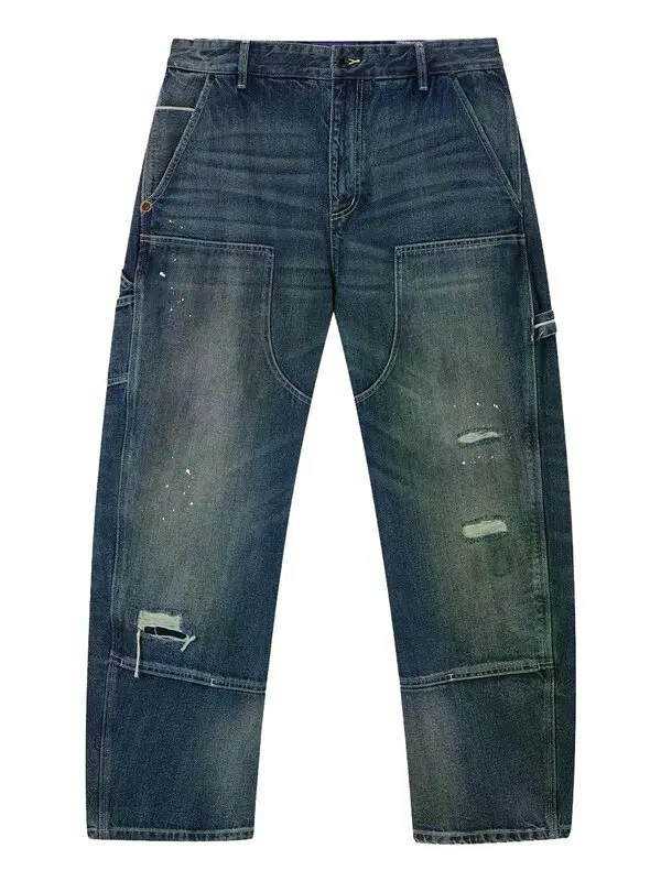 AFTERMATHS Paneled Jeans - Blue