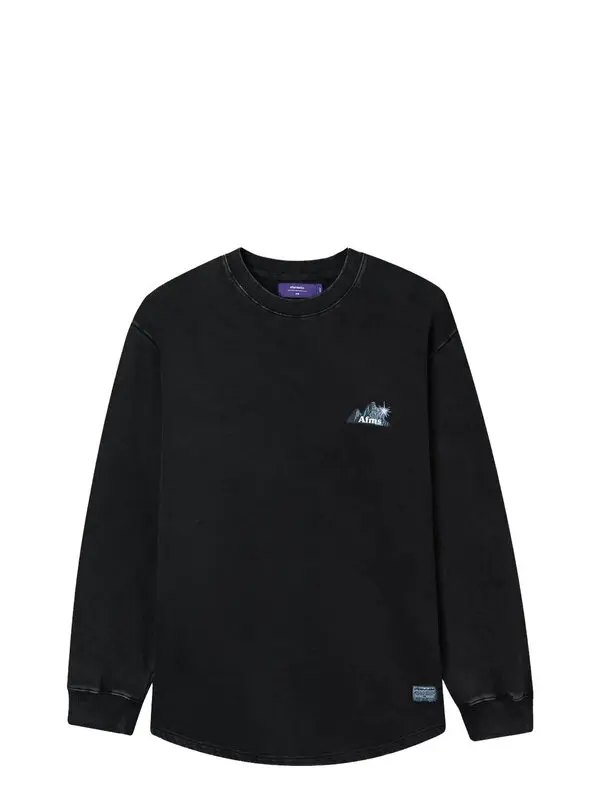 AFTERMATHS Graphic Crew-neck Sweatshirt - Black