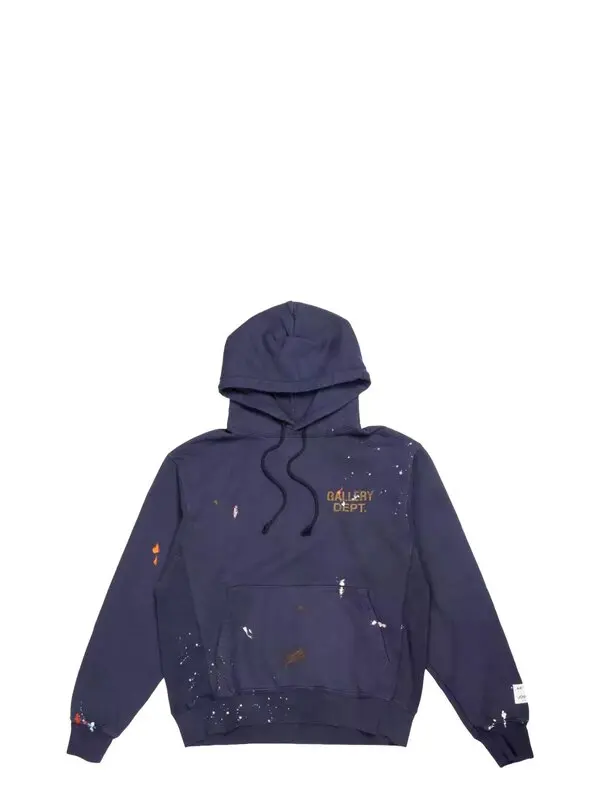 GALLERY DEPT. Logo-detail Painted Hoodie - Blue