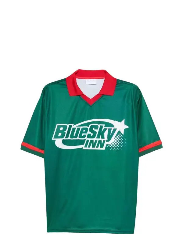 BLUE SKY INN Logo-print Soccer T-shirt - Green