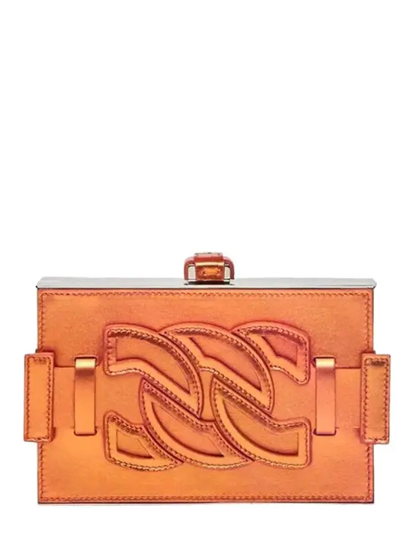 Casadei Logo-patch Clutch - Orange