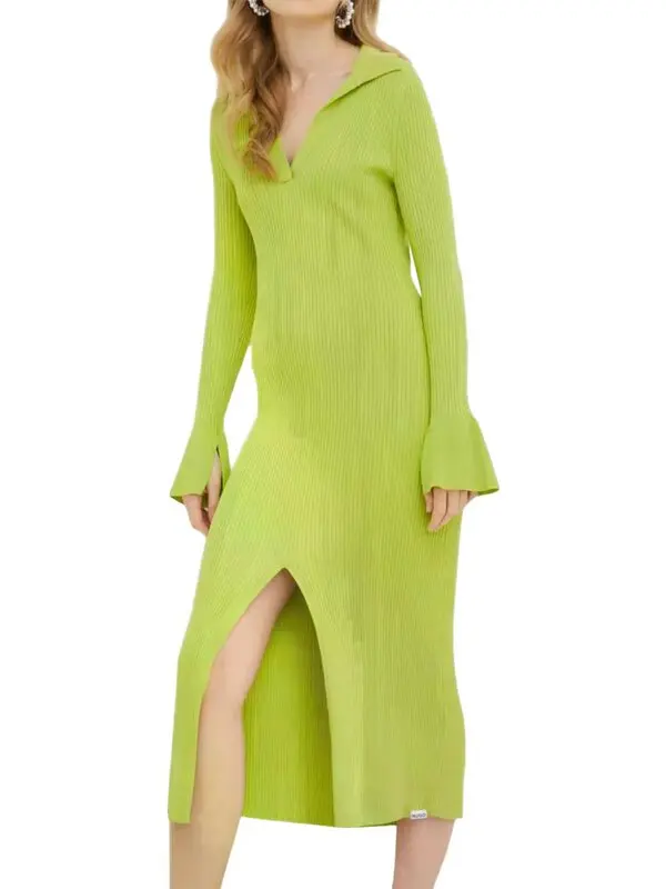 Hugo Boss Split Midi Dress - Green