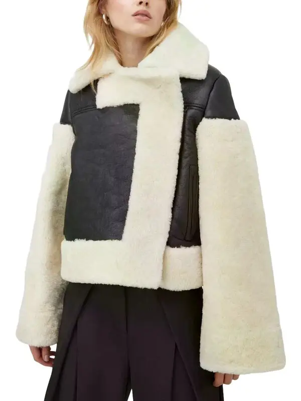 HERSKIND Shearling Panelled Jacket - Black