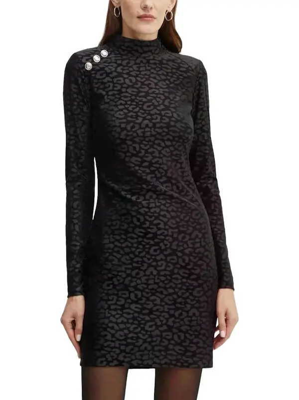 Guess Animal Print Mini Dress - Black
