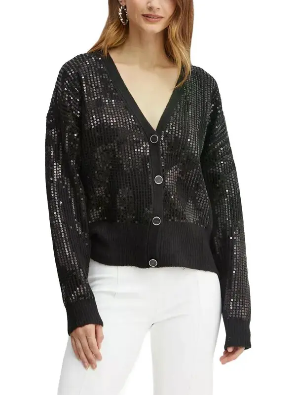 Guess Sequin-embellished Cardigan - Black