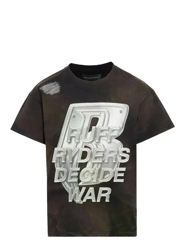 WHO DECIDES WAR BY EV BRAVADO Ruff Ryders T-shirt - Brown