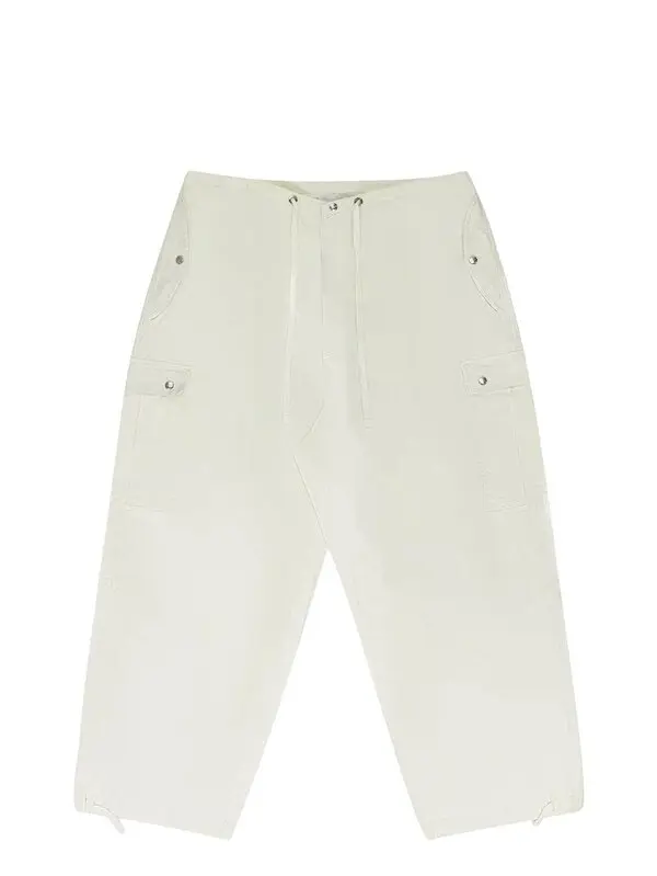 Rhude Washed Parachute Track Pants - White