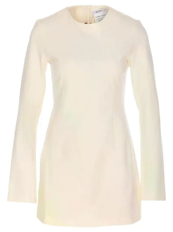 Max Mara Alpino Long-sleeved Mini Dress - Neutrals