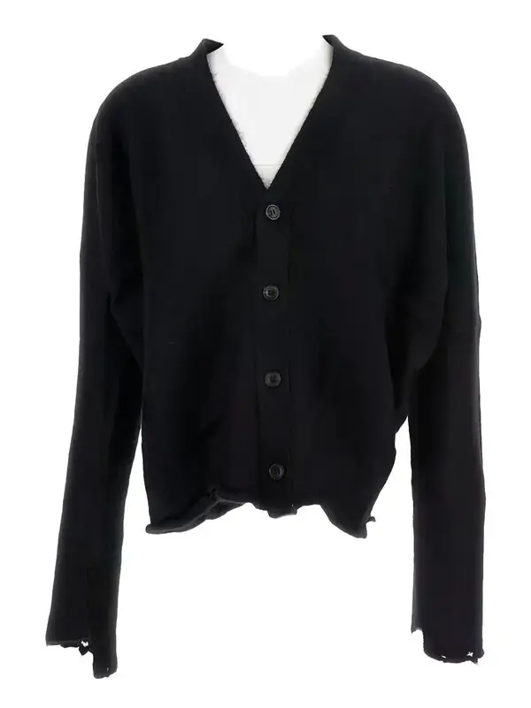 Junya Watanabe Mohair-wool V-neck Cardigan - Black