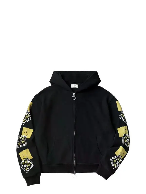 Kapital Graphic-print Zip-up Hoodie - Black