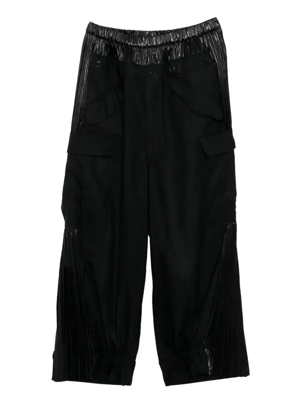 Junya Watanabe Pleated-panel Cargo Trousers - Black