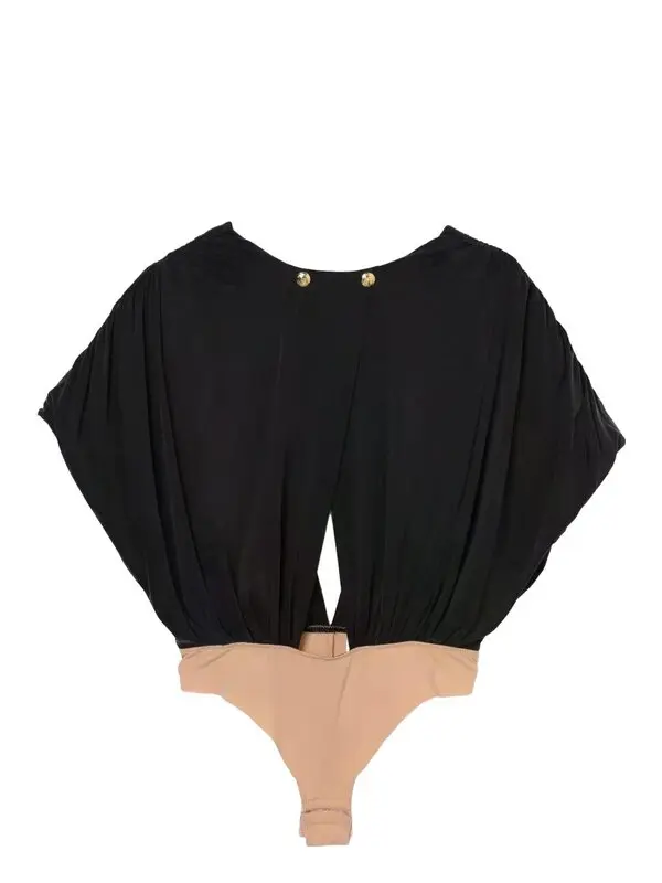 Elisabetta Franchi Draped Bodysuit - Black